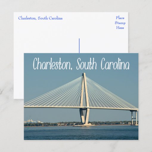 Charleston South Carolina Ravenel Bridge Post Card | Zazzle