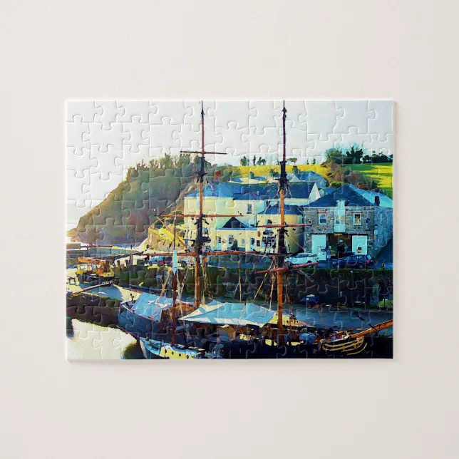 Charlestown Harbor Cornwall England Jigsaw Puzzle | Zazzle