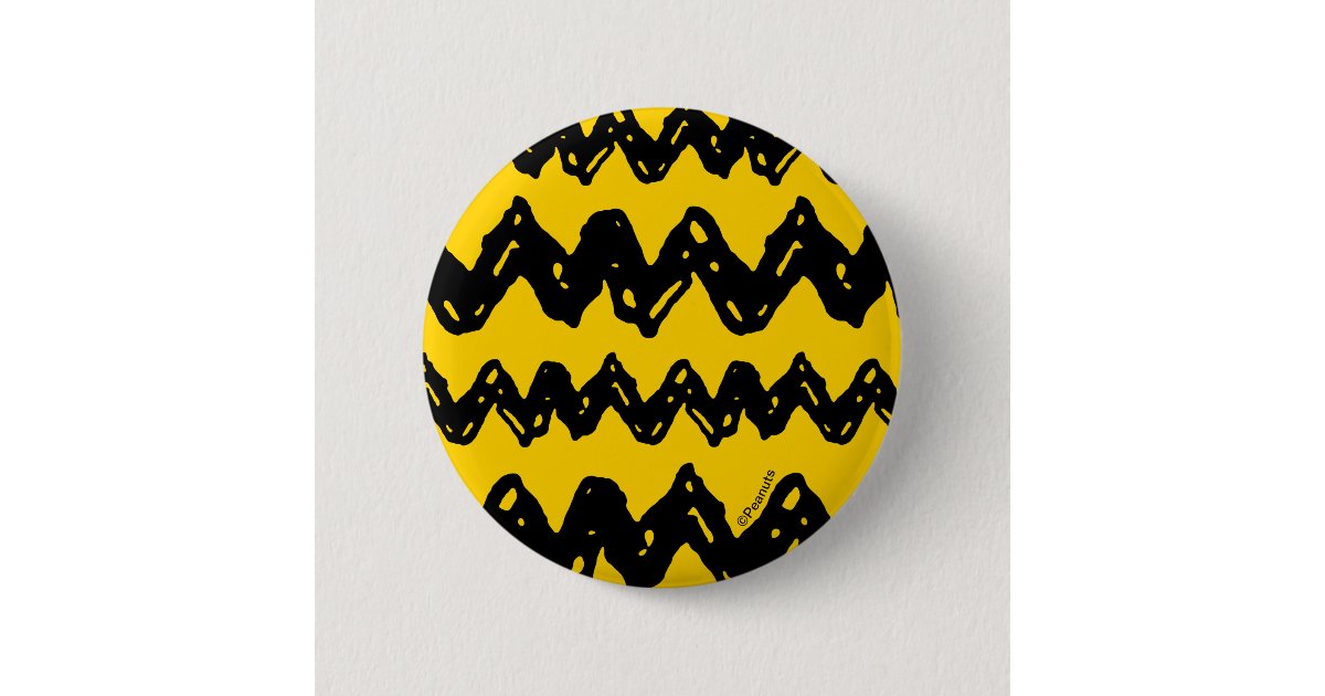 Charlie Brown Zig Zag Pattern Button | Zazzle