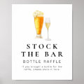 CHARLIE Stock The Bar Bottle Raffle Sign | Zazzle