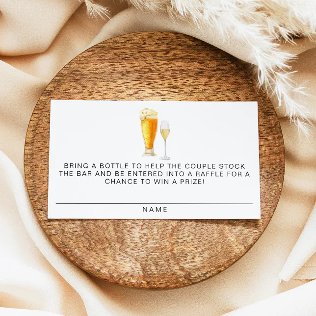 CHARLIE Stock The Bar Bottle Raffle Ticket | Zazzle