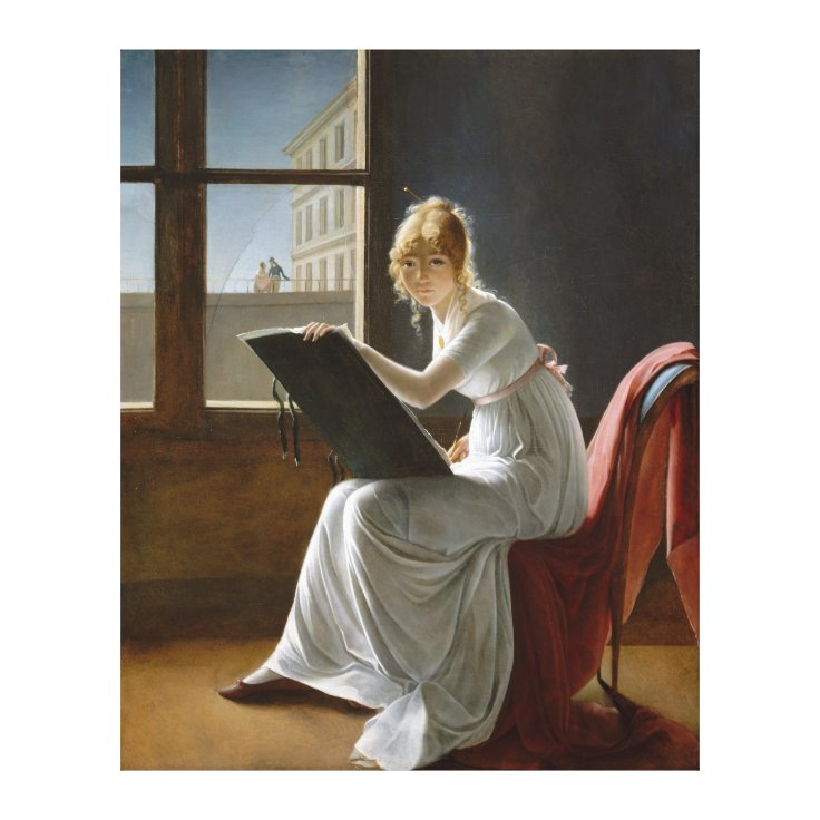 Charlotte du Val d'Ognes by Marie-Denise Villers Canvas Print | Zazzle