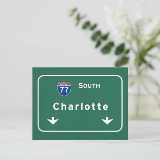 Charlotte North Carolina nc Interstate Highway : Postcard | Zazzle