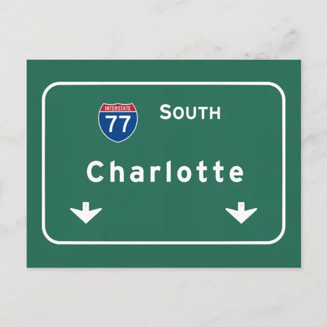 Charlotte North Carolina nc Interstate Highway : Postcard | Zazzle