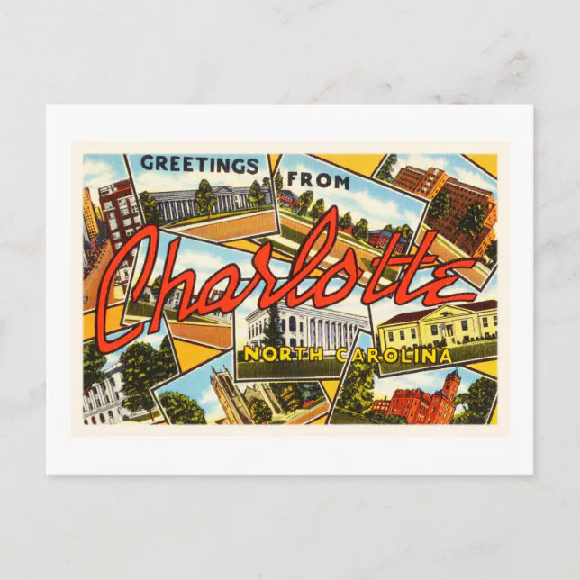 Charlotte North Carolina NC Old Vintage Postcard- Postcard | Zazzle