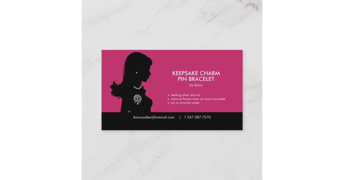 Charm Bracelet Business Card | Zazzle