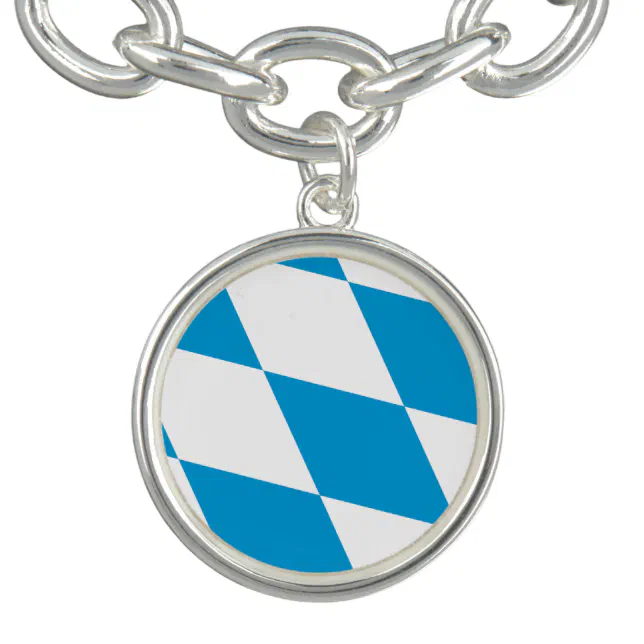 Charm bracelet with Flag of Bavaria, Germany | Zazzle