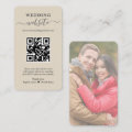 Charm QR Code Photo Wedding Website Enclosure Card | Zazzle