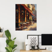 Charming Cafe Bistro on a Paris sunny day Poster | Zazzle