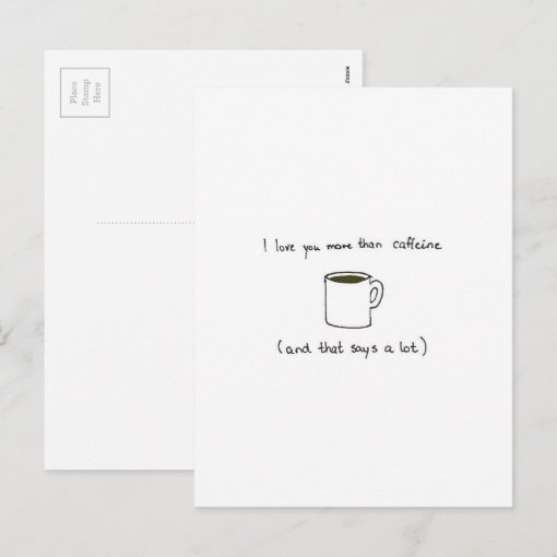 Charming coffee Valentines day card | Zazzle