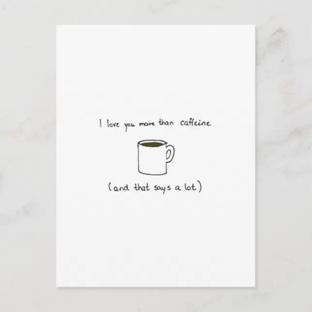 Charming coffee Valentines day card | Zazzle