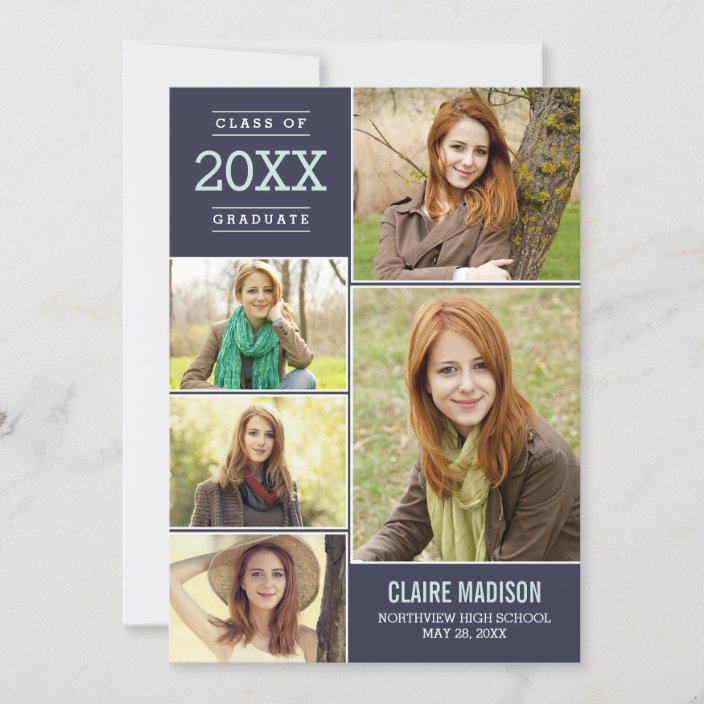 Charming Collage EDITABLE COLOR Graduation Invitation | Zazzle.com