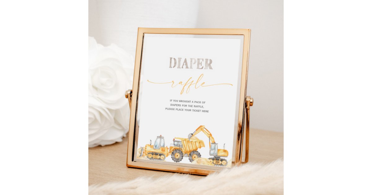 Charming Diaper Raffle Sign | Zazzle