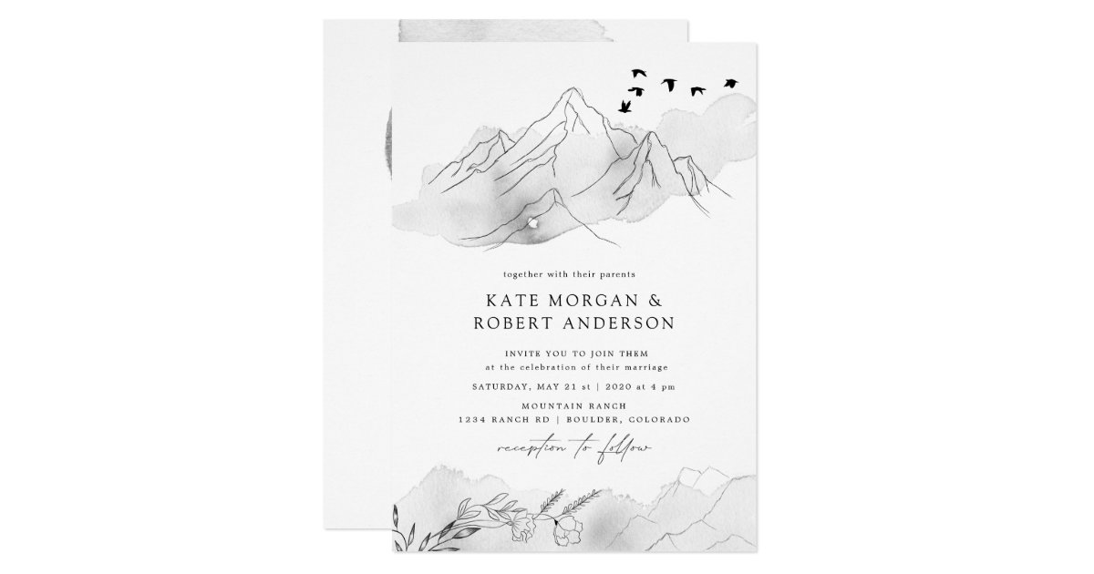 Charming Elegant Landscape Wedding Invitation | Zazzle.com