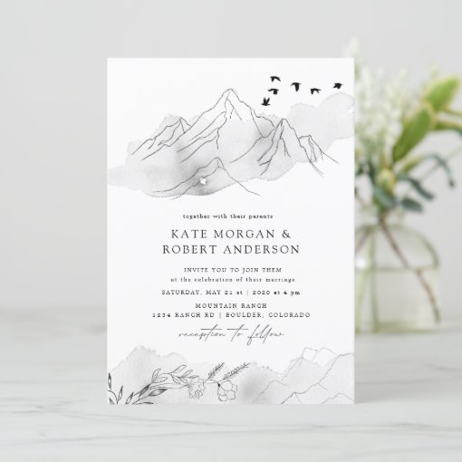 Charming Elegant Landscape Wedding Invitation | Zazzle