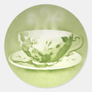 Tea Cup Stickers | Zazzle