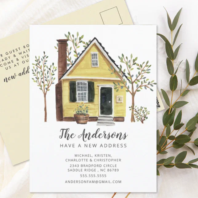 Charming House | Moving Announcement Postcard | Zazzle