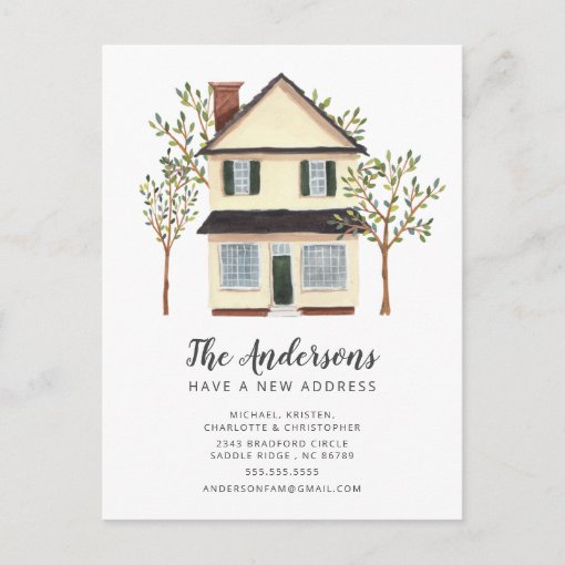 Charming House | Moving Announcement Postcard | Zazzle