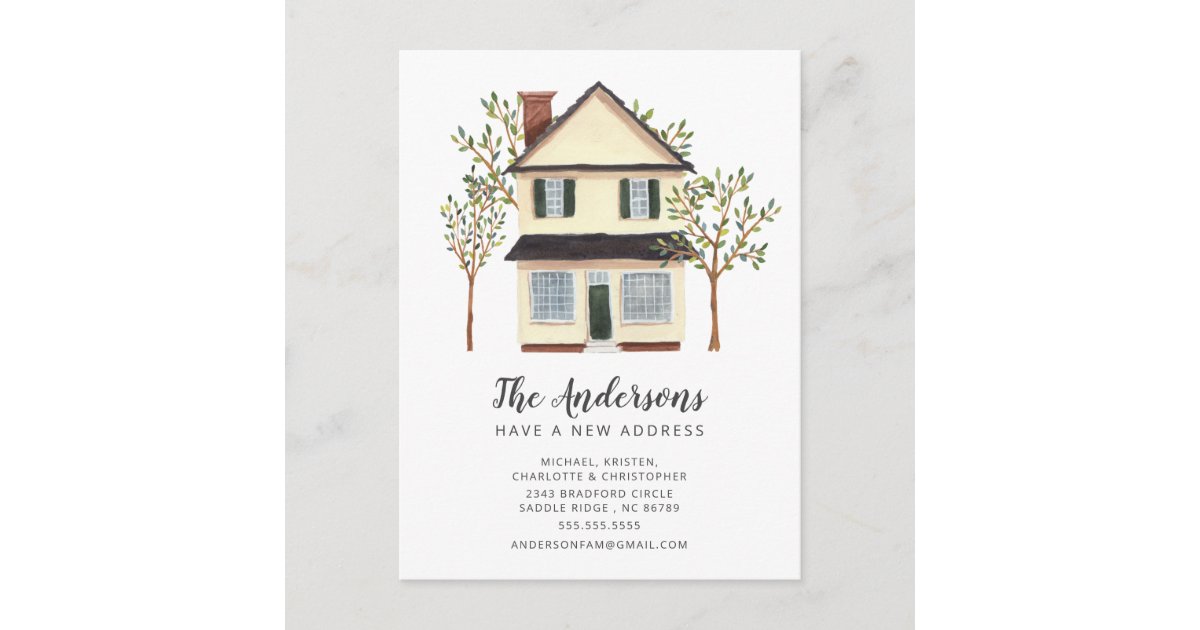Charming House | Moving Announcement Postcard | Zazzle