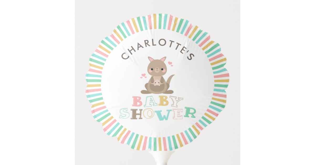 Charming Kangaroo Baby Shower Balloon | Zazzle