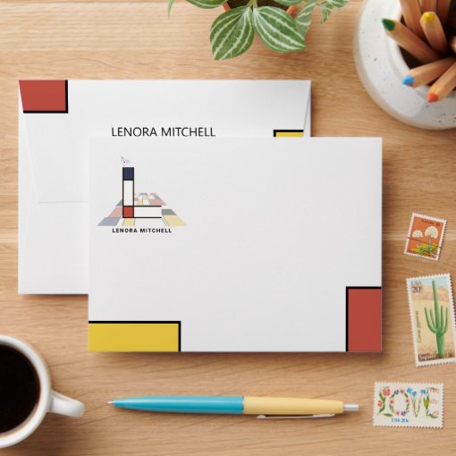 Charming Modern Art Monogram. Letter L Envelope | Zazzle