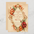 Charming Rustic Rose Floral Spanish Style Wedding Invitation | Zazzle