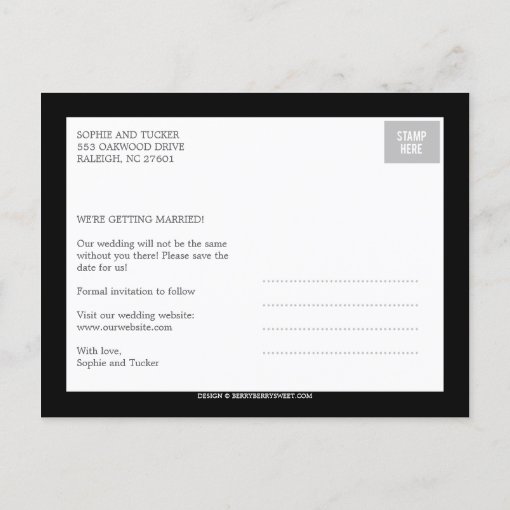 Charming Script Save The Date Card | Zazzle