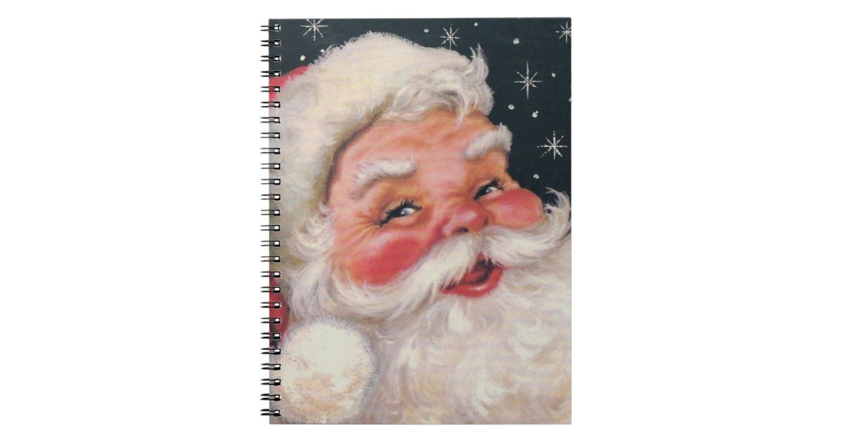 Charming Vintage Santa Claus Notebook | Zazzle