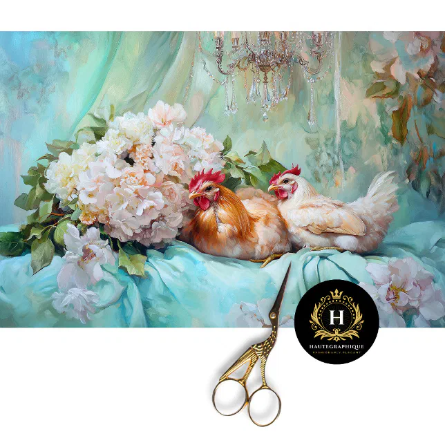 Charming Wedding Chickens Decoupage Tissue Paper | Zazzle