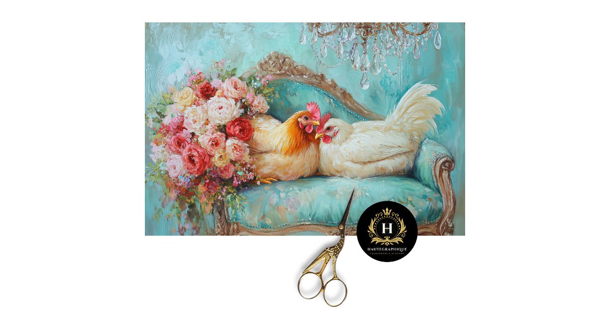 Charming Wedding Chickens Decoupage Tissue Paper | Zazzle