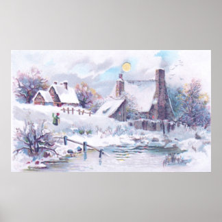 Winter Scene Posters | Zazzle