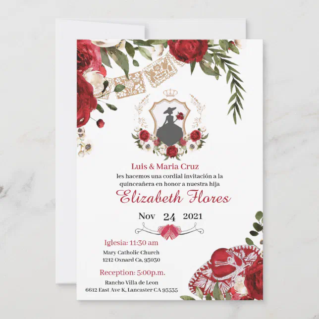 Charra Burgundy Red, Charro Western Invitation | Zazzle