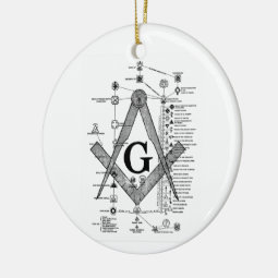 Chart of Masonic Degrees Ceramic Ornament | Zazzle