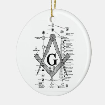 Chart of Masonic Degrees Ceramic Ornament | Zazzle
