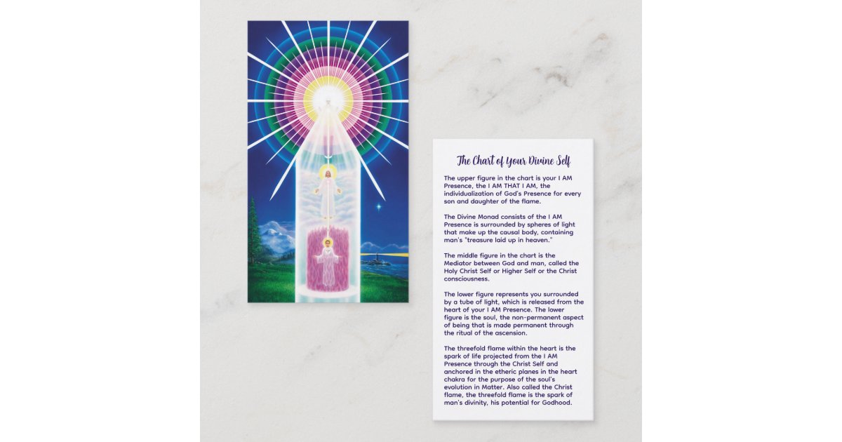 Chart of Your Divine Self Business Card | Zazzle