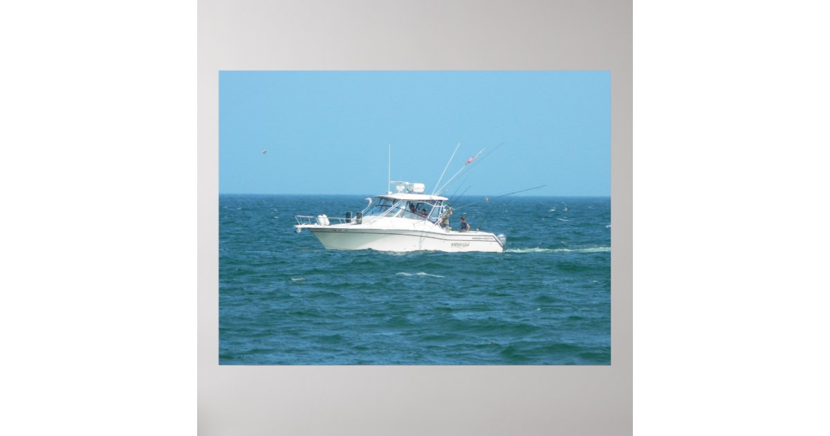 Charter Fishing Boat Poster | Zazzle