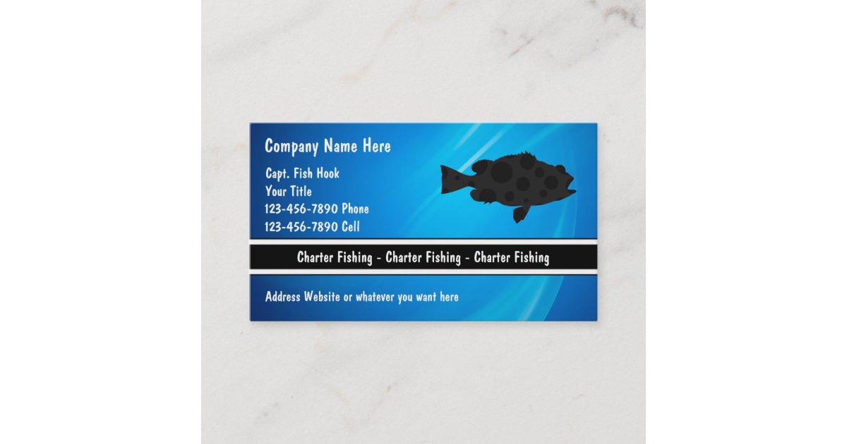 Charter Fishing Business Cards | Zazzle