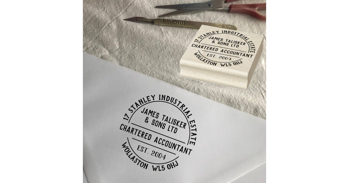 Chartered Accountant Rubber Stamp | Zazzle