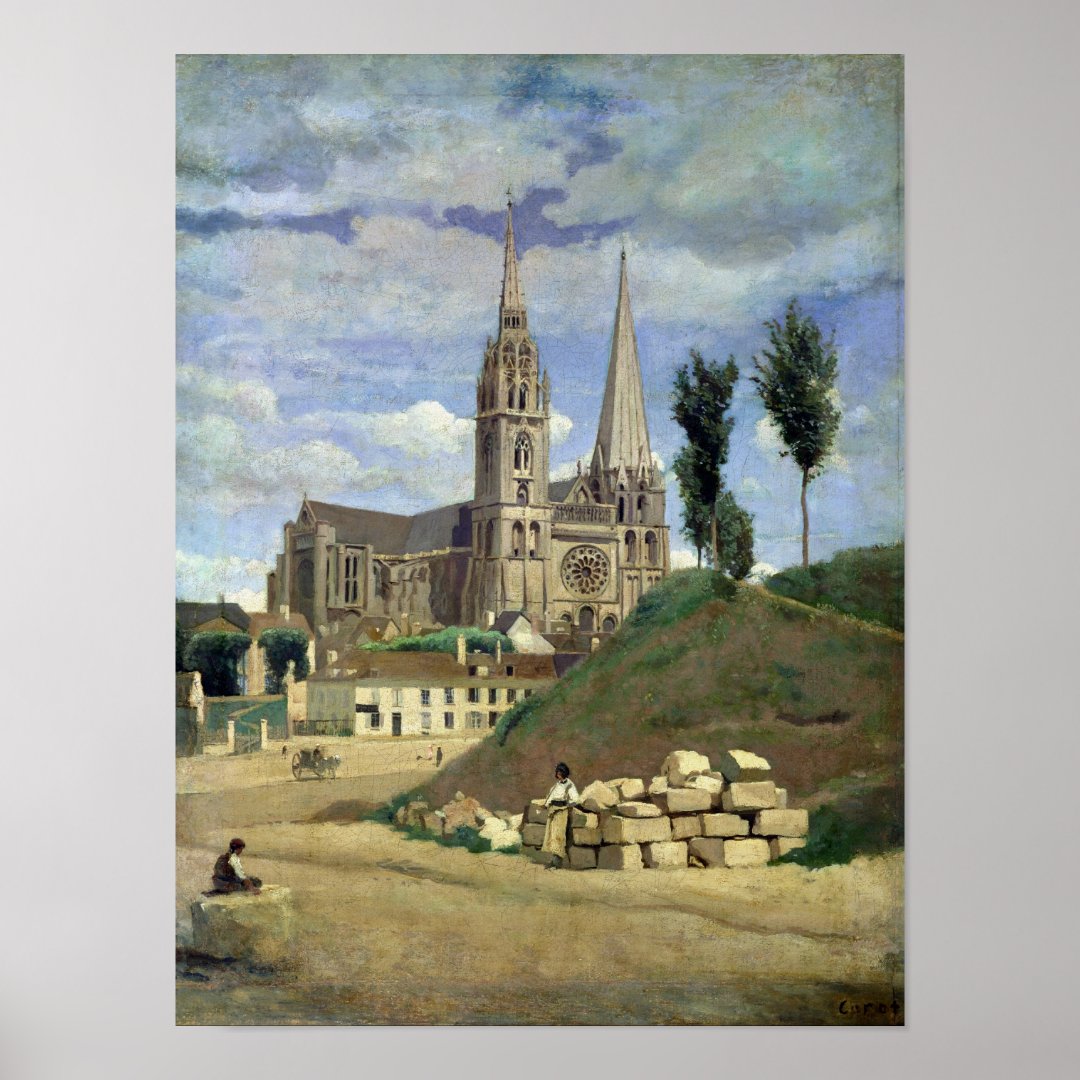 Chartres Cathedral, 1830 Poster | Zazzle