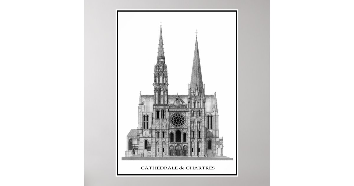 CHARTRES CATHEDRAL POSTER | Zazzle