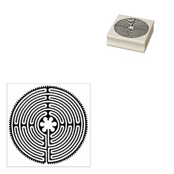 Chartres Labyrinth antique style + your ideas Rubber Stamp | Zazzle