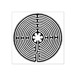 Chartres Labyrinth antique style + your ideas Rubber Stamp | Zazzle