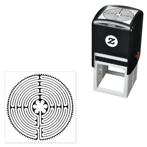 Chartres Labyrinth antique style + your ideas Self-inking Stamp | Zazzle