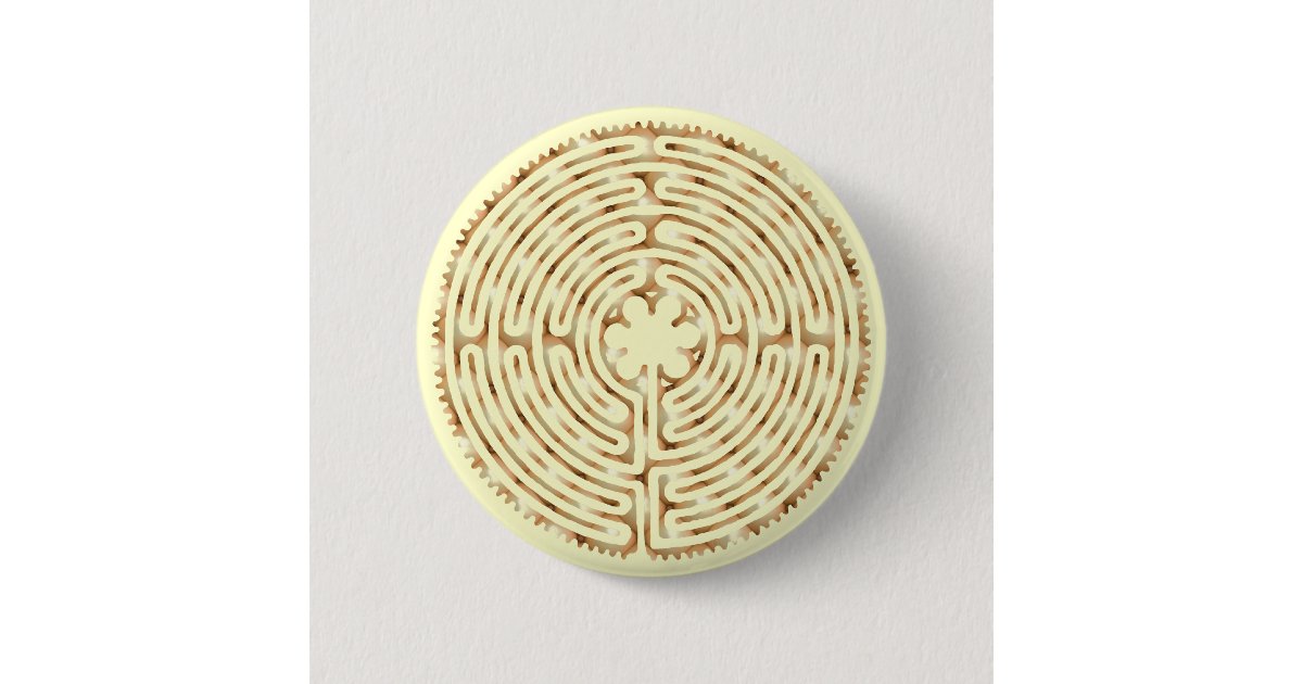 Chartres Labyrinth Pearl Button | Zazzle