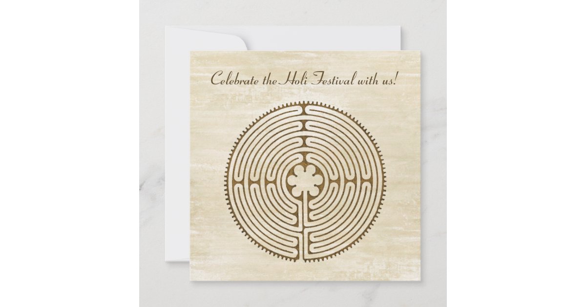 Chartres Labyrinth - Spiritual Symbol Antique 1 Invitation | Zazzle
