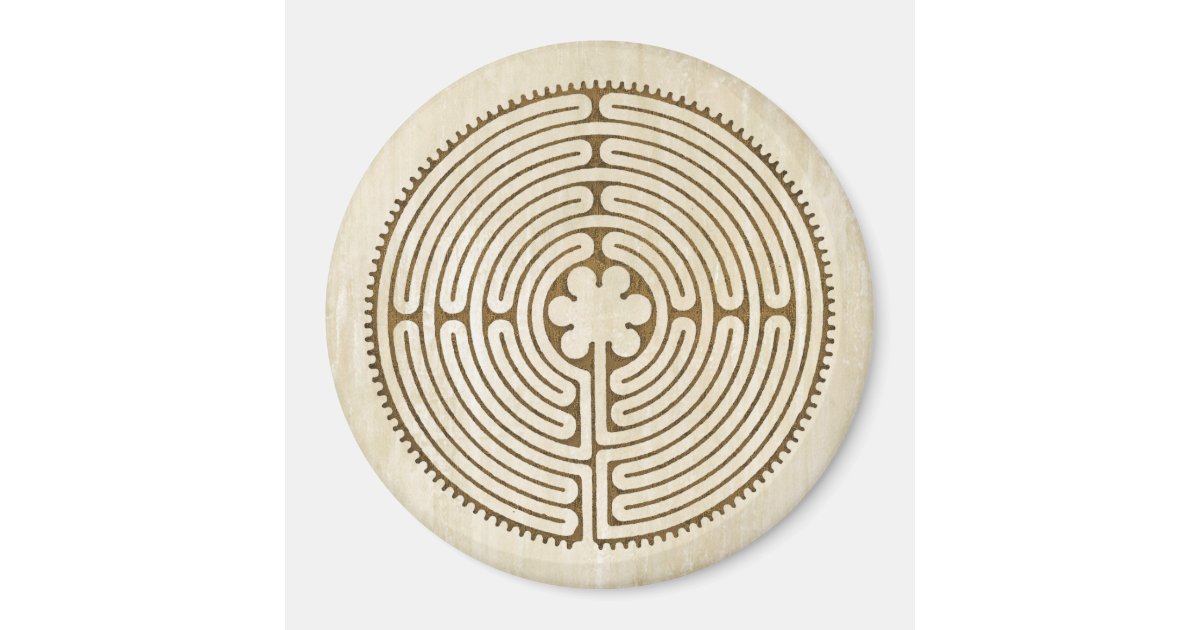 Chartres Labyrinth - Spiritual Symbol Antique 1 Magnet | Zazzle
