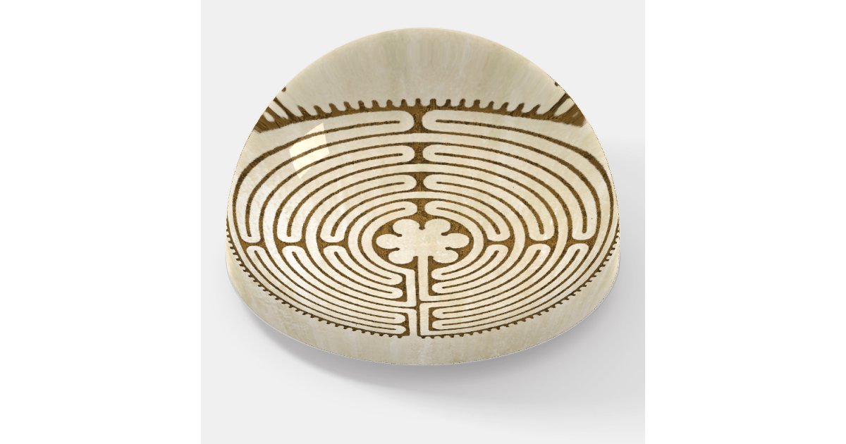 Chartres Labyrinth - Spiritual Symbol Antique 1 Paperweight | Zazzle