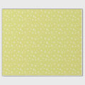 Chartreuse and White Snowflake Doodle Holiday Wrapping Paper | Zazzle