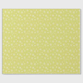 Chartreuse and White Snowflake Doodle Holiday Wrapping Paper | Zazzle