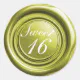 Chartreuse Candle Wax Seal Drip Sweet 16 Wedding | Zazzle